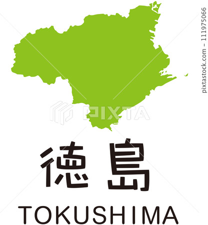 Tokushima prefecture tourism map icon - Stock Illustration [111975066 ...