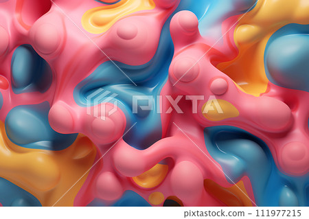 Abstract liquid art futuristic blob in shades... - Stock Illustration ...