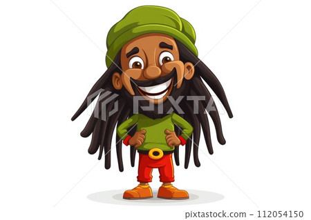 AI-generated content. rasta man funny cartoon... - Stock Illustration ...