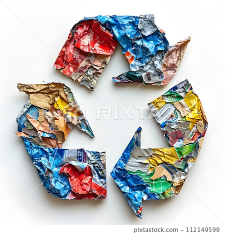 Vibrant Recycling Symbol Collage made from... - Stock Illustration ...