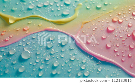 Pastel colored background and water drops (AI... - Stock Illustration ...