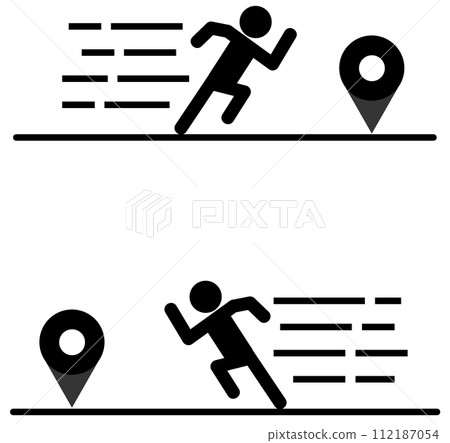 Illustration of a person desperately running at... - Stock Illustration ...
