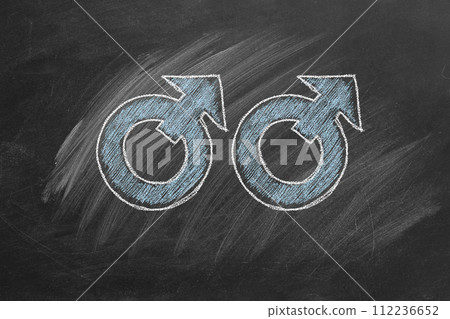 Two Male Symbol Gay Signs With Hands In Heart Shape Line Icon, LGBT