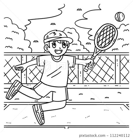 tennis ball coloring pages