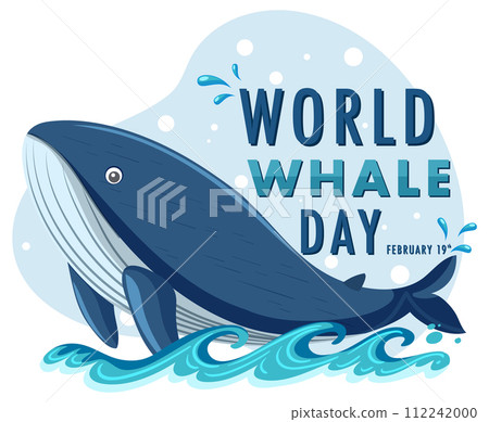Celebrating World Whale Day Illustration - Stock Illustration ...