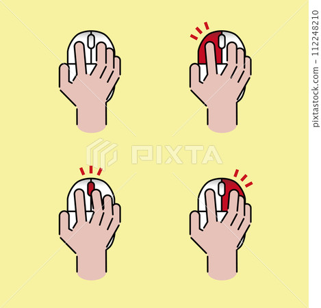 How to operate buttons on a white computer... - Stock Illustration ...