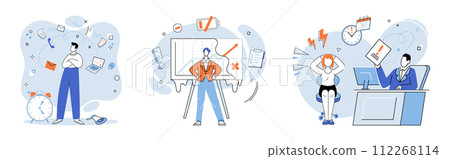 Working hard vector illustration. The working... - Stock Illustration ...