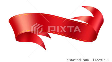 Mockup red ribbon realistic vector illustration... - Stock Illustration ...