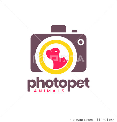 dog pets camera photography lens colorful...-插圖素材 [112291562] - PIXTA圖庫