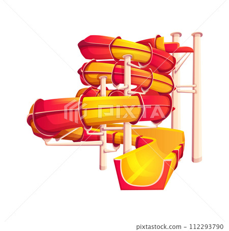 Vortex half tube waterslide color vector icon... - Stock Illustration ...