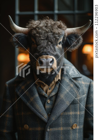 Bull Avatar in a Business Suit-插圖素材 [112296903] - PIXTA圖庫