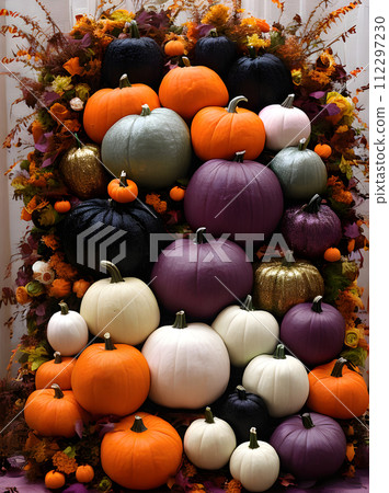 Realistic dark Halloween pumpkin pastel tones. - Stock Illustration ...