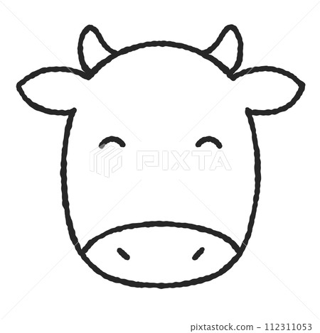 Simple cow illustration - Stock Illustration [112311053] - PIXTA