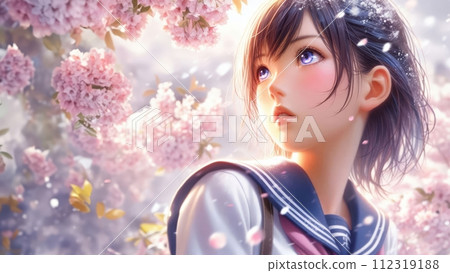 A woman with hope Anime - Stock Illustration [112319188] - PIXTA