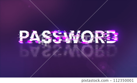 3D rendering password text with screen effects... - Stock Illustration ...