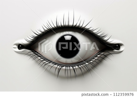 Close-up, hyper-realistic abstract single eye,... - Stock Illustration ...