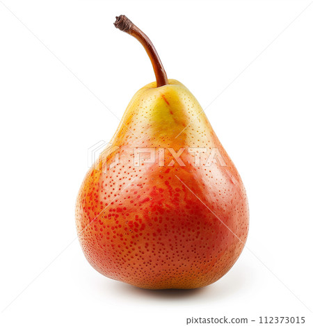 A single ripe Forelle pear with its distinctive... - Stock Illustration ...