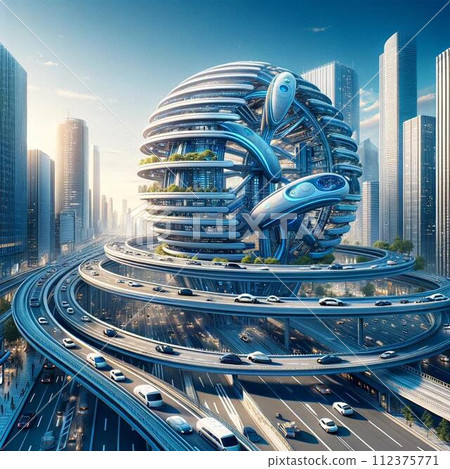 Near future city - Stock Illustration [112375771] - PIXTA