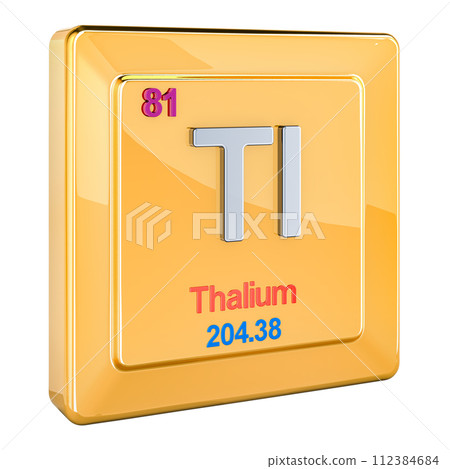 Thallium Tl, chemical element sign with number... - Stock Illustration ...