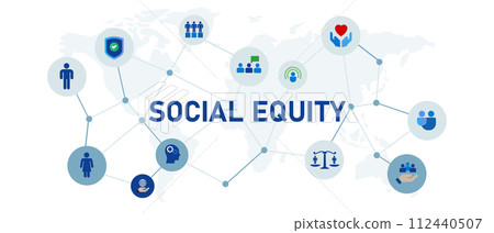 Social equity takes into account systemic... - Stock Illustration ...