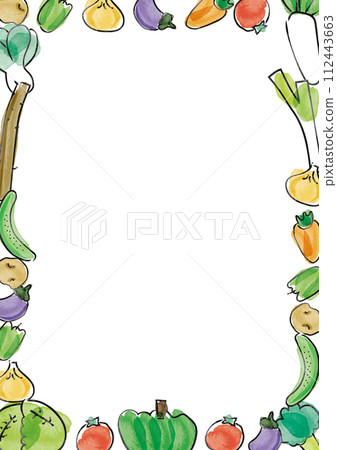 Hand-painted watercolor cute vegetable... - Stock Illustration ...
