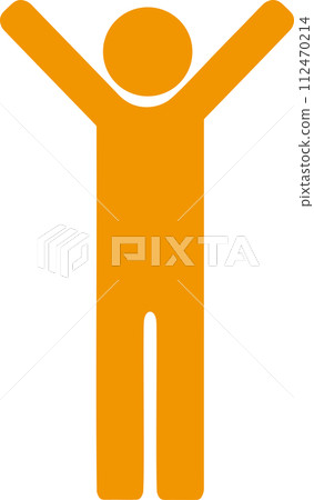 People pictogram Banzai icon whole body - Stock Illustration [112470214 ...