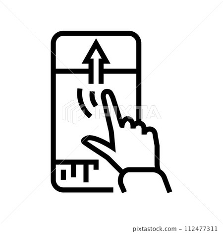 scroll hijacking ux ui design line icon vector... - Stock Illustration [112477311] - PIXTA