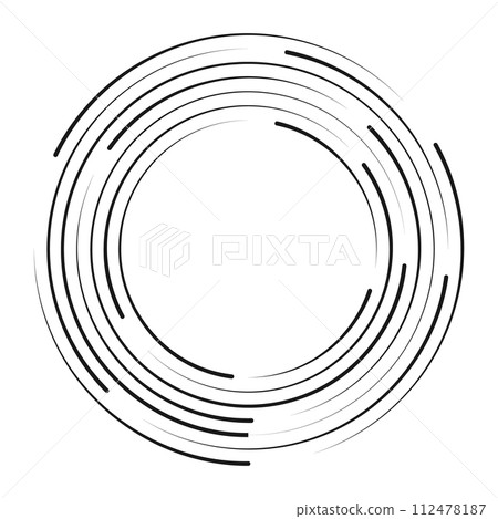 Circle dotted speed lines. Black thick halftone... - Stock Illustration ...