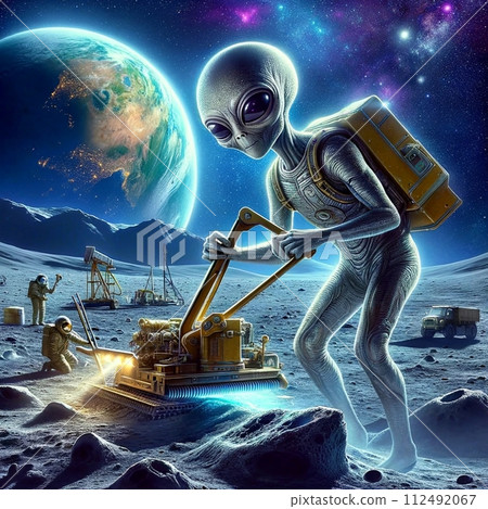 working alien - Stock Illustration [112492067] - PIXTA