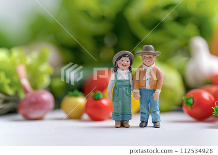Cute diorama landscape of vegetable cultivation... - Stock Illustration ...
