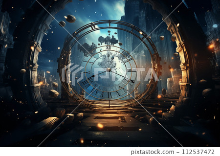 Space of time dimension concept. time theory.... - Stock Illustration ...