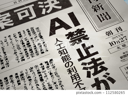 Fictional newspaper image (creative) - Stock Illustration [112580265 ...