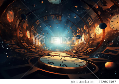 Space of time dimension concept. time theory.... - Stock Illustration ...