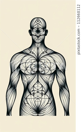 Ideal golden ratio human body monotone... - Stock Illustration ...