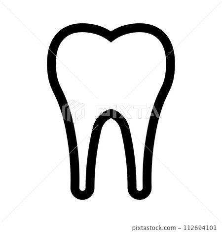 black vector tooth icon on white background - Stock Illustration ...