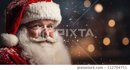 Santa close up super realistic photo empty... - Stock Illustration ...