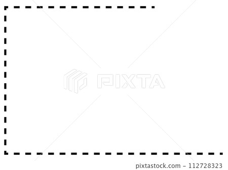 Black dotted U-shaped deformed frame - Stock Illustration [112728323 ...