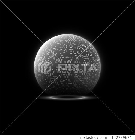 A transparent energy dome and futuristic force... - Stock Illustration ...
