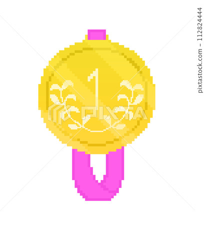 Gold medal dot picture (pink) - Stock Illustration [112824444] - PIXTA