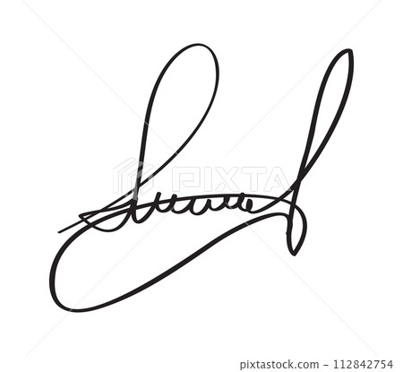 Signature for documents on white background.... - Stock Illustration ...