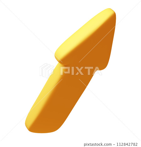 Arrow pointing forward and right yellow color.... - Stock Illustration ...