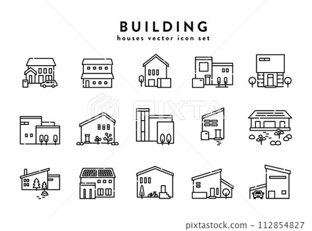 House my home building icon set - Stock Illustration [112854827] - PIXTA