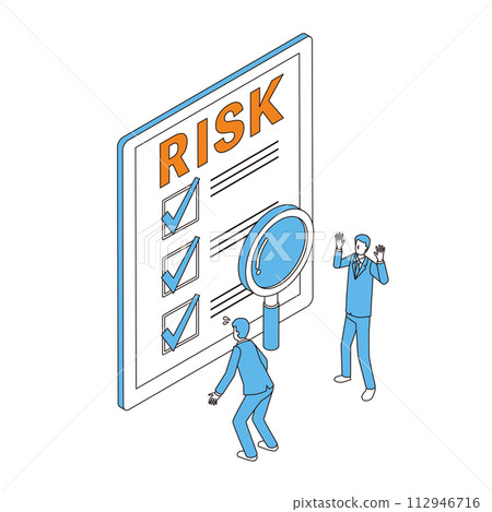 Illustration of a surprised man knowing the risks - Stock Illustration ...