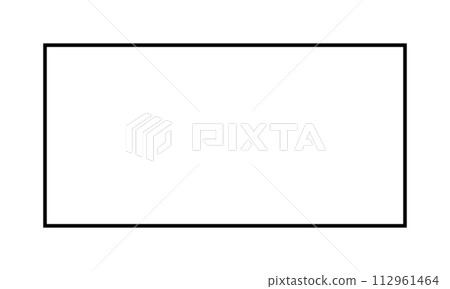 Rectangle shape symbol, black and white vector... - Stock Illustration ...