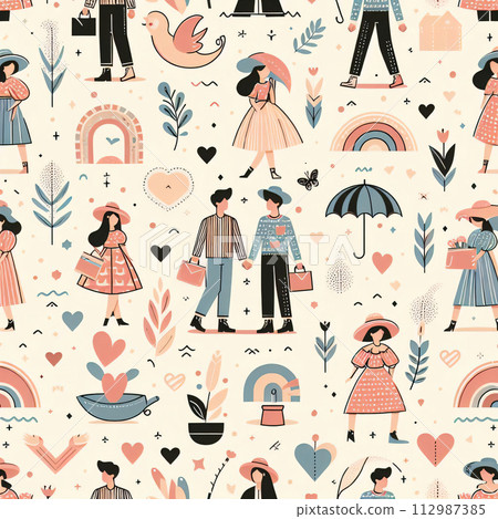 Stylish fashion item pattern - Stock Illustration [112987385] - PIXTA