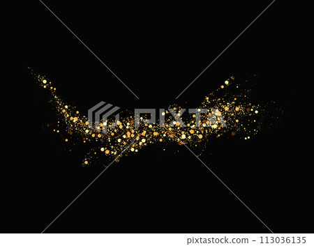 Gold colored particles,abstract shape element... - Stock Illustration ...