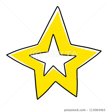Loose simple hole star solid color - Stock Illustration [113064463] - PIXTA