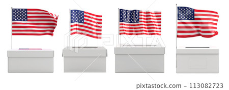 Set of Isolated Ballot Boxes for US Elections.... - Stock Illustration ...