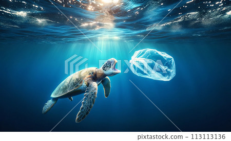 turtle plastic bag
