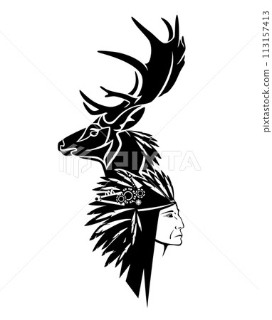 Native American Deer Symbol